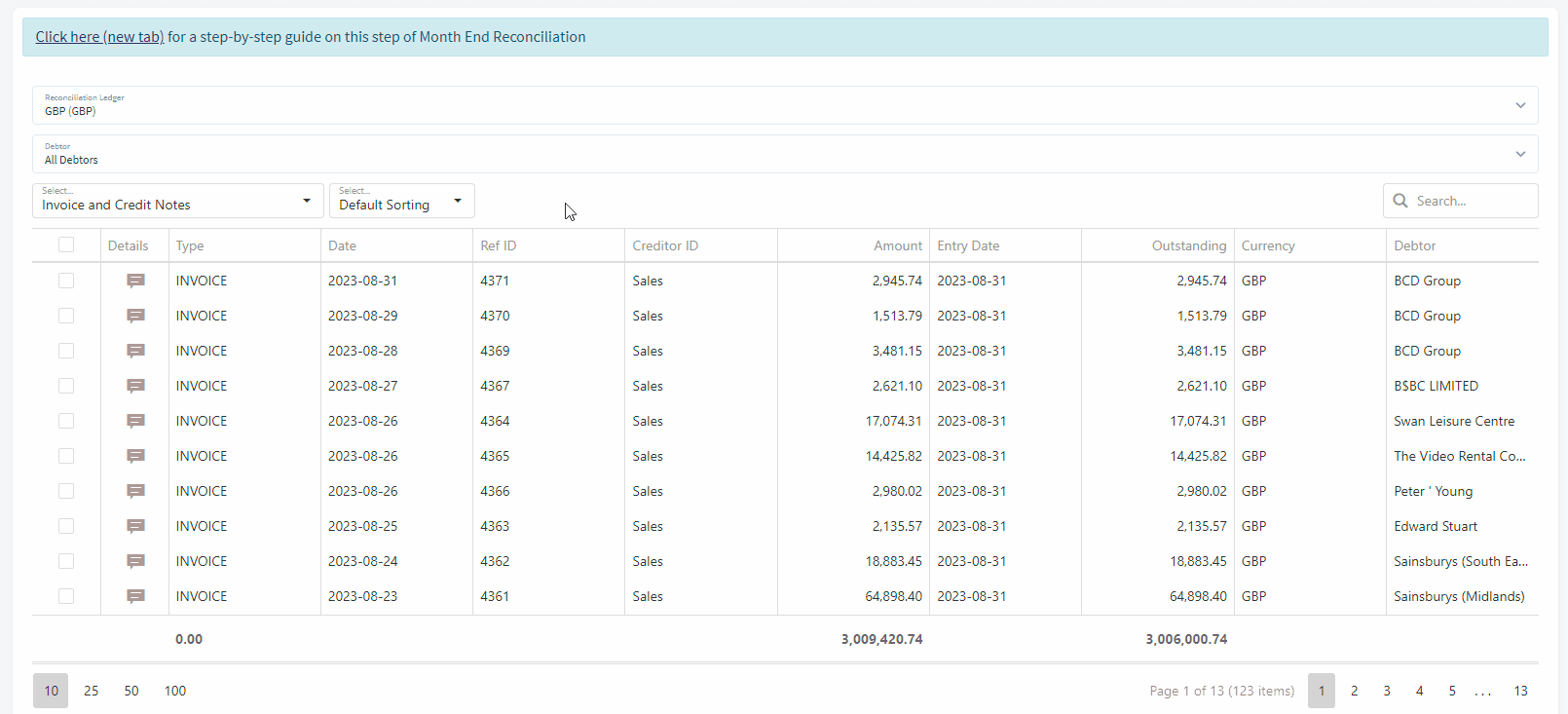 10. Invoices and Credit Notes in Transit – Barclays Support