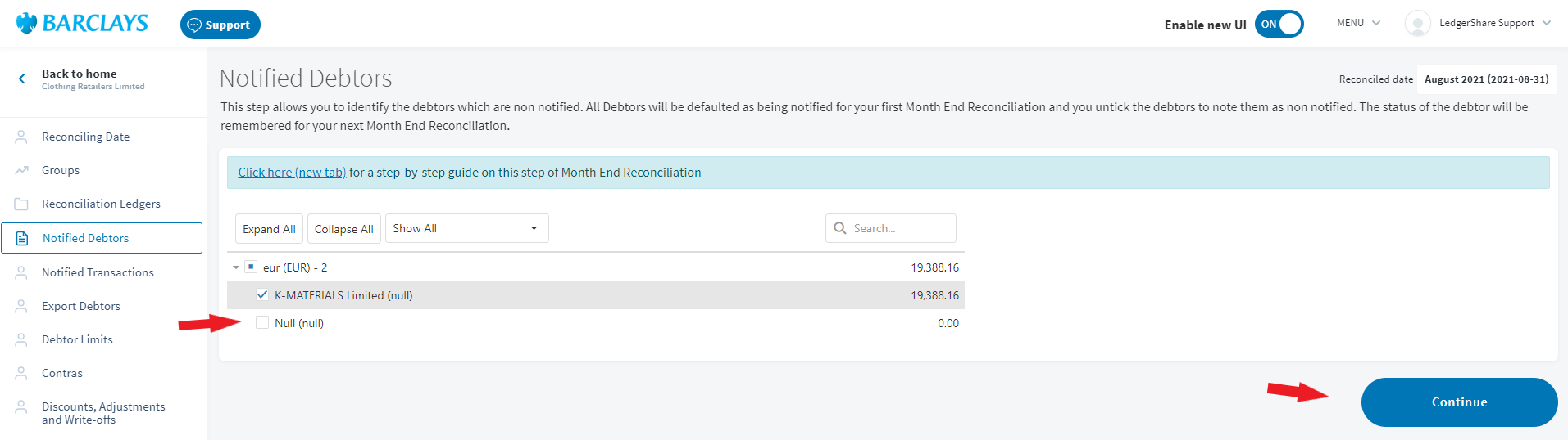 4. Notified debtors – Barclays LedgerShare Support